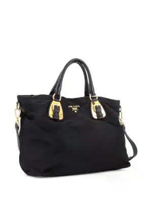 Prada Convertible Belted Tessuto Medium Tote Bag