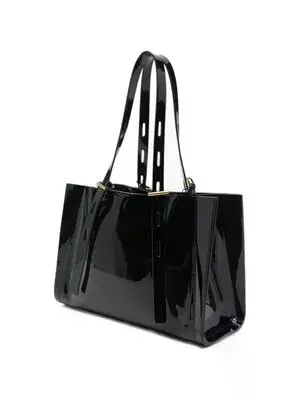 MINOBOSSI Paulina Patent-leather Tote Bag - Black