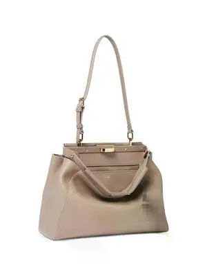 Fendi Medium My Peekaboo Leather Handbag - Neutrals