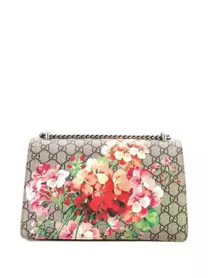 Gucci Dionysus Bag Blooms Print Gg Coated Canvas Small Shoulder Bag