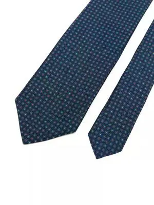 ERRICO FORMICOLA Geometric-print Silk Tie