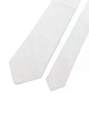 ERRICO FORMICOLA Polka-dot Silk Tie - Grey
