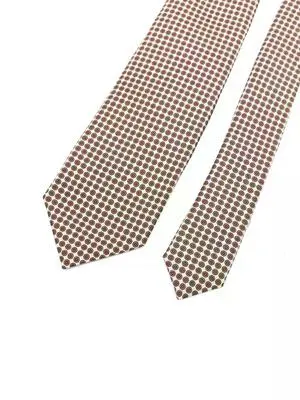 ERRICO FORMICOLA Geometric-print Silk Tie