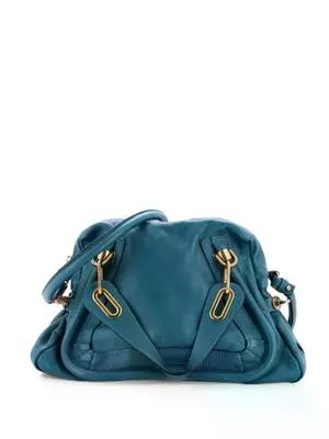 Chloé Paraty Top Handle Bag Leather Medium Satchel - Blue