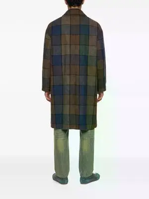 SONG FOR THE MUTE Check-pattern Wool Coat