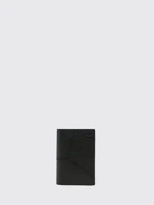 Loewe Grained Leather Bifold Card Holder With Embossed Logo And Five Slots - Black