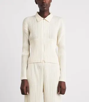Issey Miyake Monthly Colors August Zip-up Cardigan