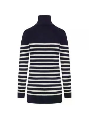 Seafarer Button-embellished Striped Sweater