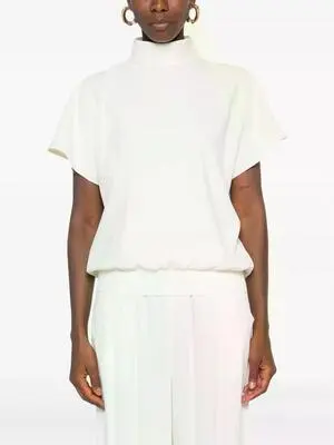 ELEH Open-back Draped Blouse