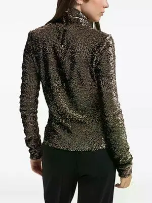 Patrizia Pepe Sequin-embellished High-neck Sweater