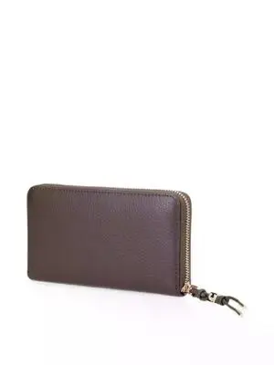 COCCINELLE Logo-print Pebbled-leather Wallet - Brown