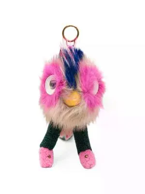 Kurt Geiger Mascot Pom-pom Bag Charm - Neutrals