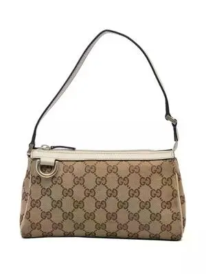 Gucci 2000-2015 Gg Canvas Abbey D Ring Pochette Handbag - Neutrals