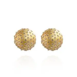 SAULE LABEL Gold / Yellow Gaia Mini Jet Earrings In Gold Luxe - Gold/yellow