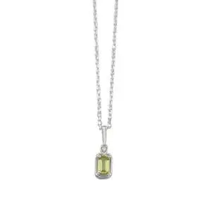 VON TRESKOW Maeve Peridot Necklace - Silver