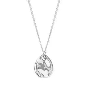 MURU Ripple Tear Drop Necklace Silver
