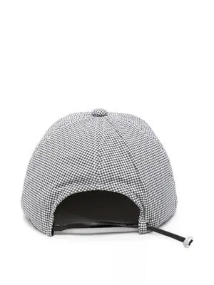 POST ARCHIVE FACTION Gingham-check Baseball Cap - Black