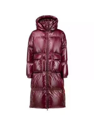 AFTER/LABEL Quilted Hooded Puffer Coat - Red