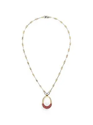 AURÉLIE BIDERMANN Diana Oval-pendent Necklace - Gold