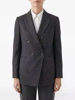 Brunello Cucinelli Double-breasted Peak-lapel Blazer - Grey