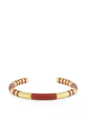 AURÉLIE BIDERMANN Positano Striped Cuff Bracelet - Gold