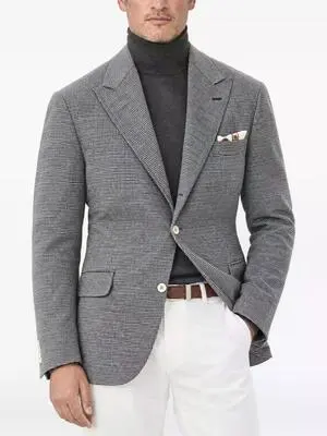 Brunello Cucinelli Check-pattern Wool Blazer - Grey