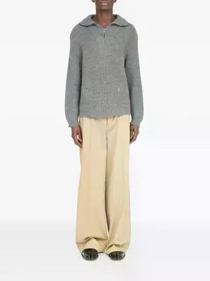 MAISON MARGIELA Distressed Ribbed-knit Sweater - Grey