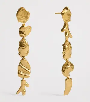 Monica Vinader Vermeil Fragments Drop Earrings