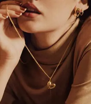 Monica Vinader Vermeil Infinity Heart Earrings