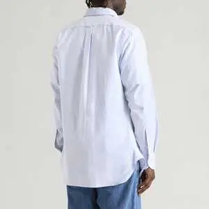 DRAKE'S Ticking Stripe Button Down Oxford Shirt