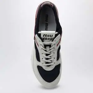 Miu Miu Sneakers Gymnasium Baltic/amaranth In Technical Fabric And Suede