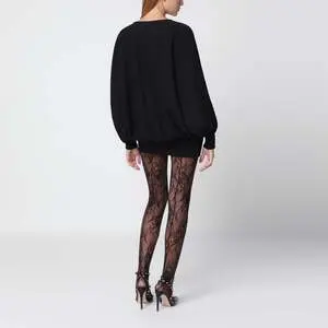 Valentino Garavani Sweatshirt-style Mini Dress With Lace Inserts
