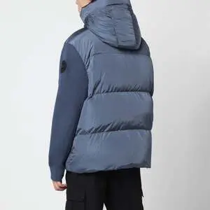Canada Goose Grey- Down Jacket With Wool Sleeves