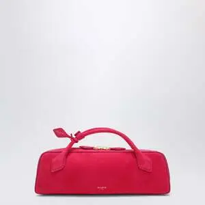 Alaïa Le Teckel Pouch In Dahlia Suede - Pink