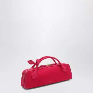Alaïa Le Teckel Pouch In Dahlia Suede - Pink