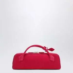 Alaïa Le Teckel Pouch In Dahlia Suede - Pink