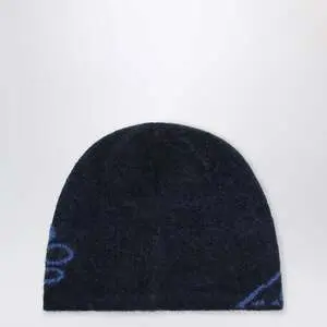 HIKING PATROL Dark Navy Beanie In Mohair Blend