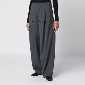 Loewe Charcoal Mélange Wool Trousers