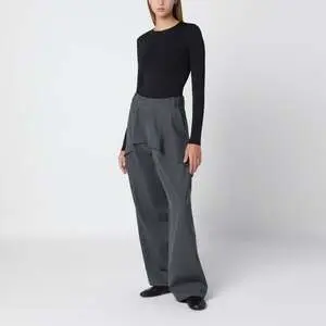 Loewe Charcoal Mélange Wool Trousers