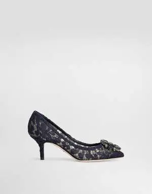 Dolce & Gabbana Lace Rainbow Pumps With Brooch Detailing Pumps And Slingback Lace - Blue