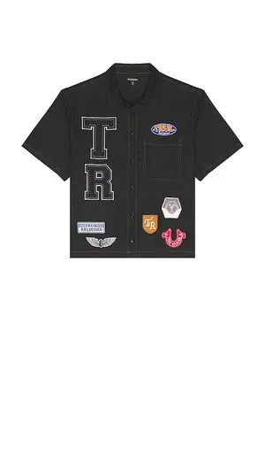 True Religion Short Sleeve Patchwork Shirt In . Also