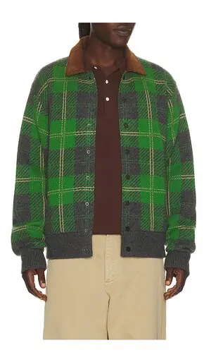 Guest In Residence Tartan Bomber In . Also - Green