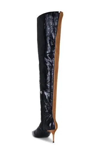 BLACK SUEDE STUDIO Oblik 70 Over The Knee Boot In . Also