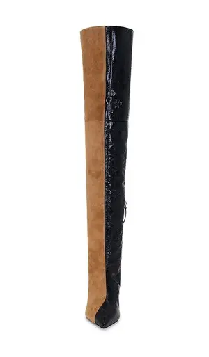BLACK SUEDE STUDIO Oblik 70 Over The Knee Boot In . Also