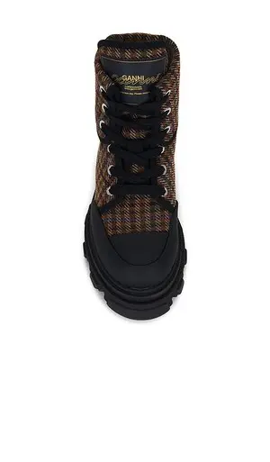 GANNI Cleated Canvas Wool Boot In . Also