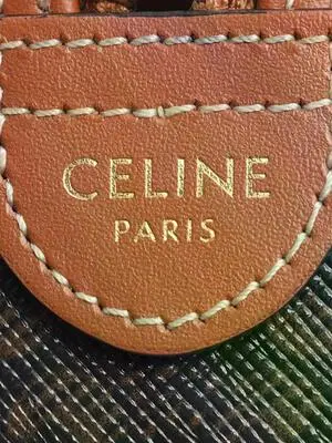 Celine 2000-2026 Small Triomphe Xl Coated Canvas Satchel