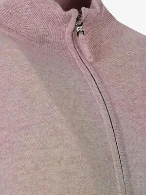BALLANTYNE Zip-up Cashmere Sweater - Pink