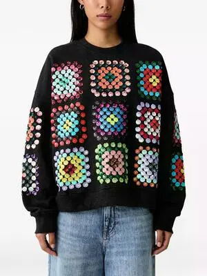 Essentiel Antwerp Sequin-embellished Sweatshirt - Black