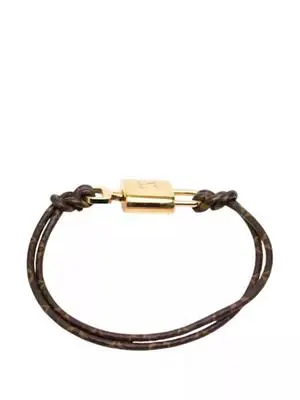 LOUIS VUITTON 2020-2026 Monogram Padlock Bracelet 17 Costume Bracelet