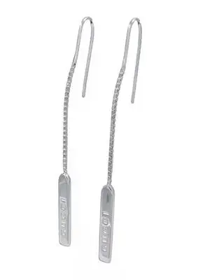 Gucci Logo-engraved Drop Earrings